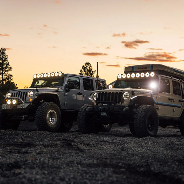 KC HiLiTES 50" Gravity TITAN LED 8-Light Bar System for 18-up Jeep Wra ...