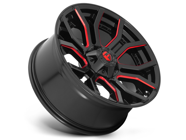 D712 RAGE Wheel - 20X10 5X127 - GLOSS BLACK RED TINTED CLEAR for 07-up ...