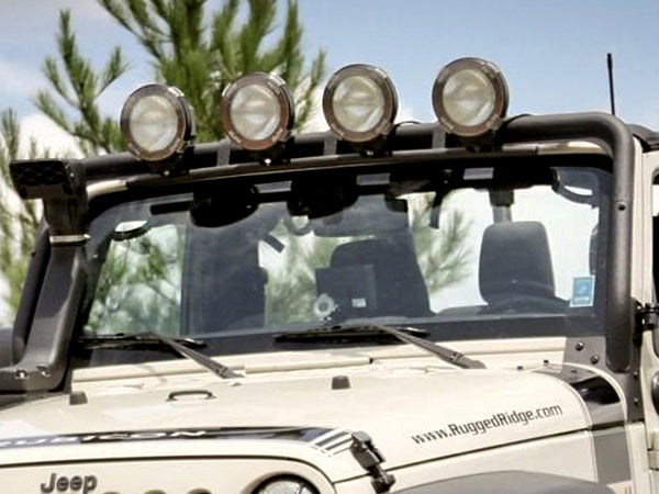 RUGGED RIDGE Lowering Kit for Full Frame Light Bar, Textured Black for ...