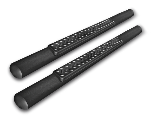 MOPAR 4" Oval Side Bars with Steps, Straight, Pair, Black 2-Door Only ...